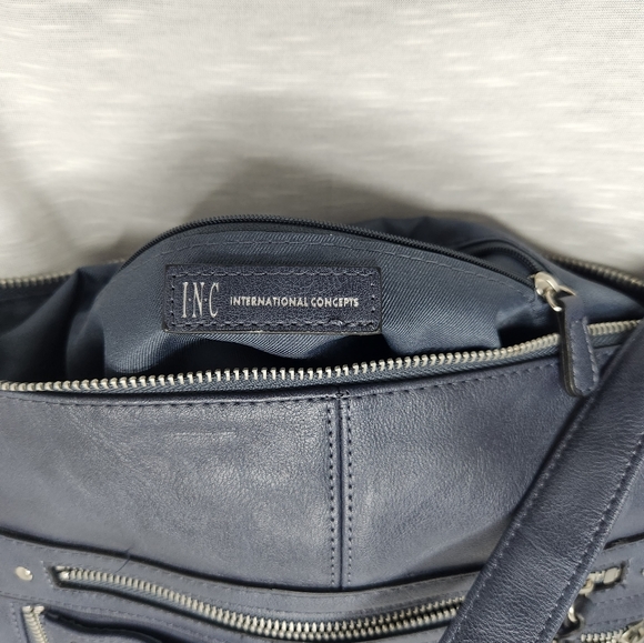 INC International Concepts | Bags | International Concepts Blue Leather ...